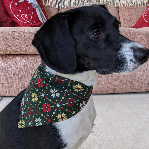 Christmas Dog Bandanas 9 Festive Designs In 4 Sizes 100% Cotton ...