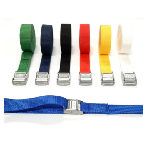 Metal Cam Buckle Tie Down Straps 25mm Webbing 1m 5m Securing Luggage Church Products UK