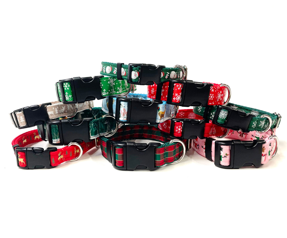 Christmas Dog Collars Adjustable 20mm Wide In Various Designs Small Me ...