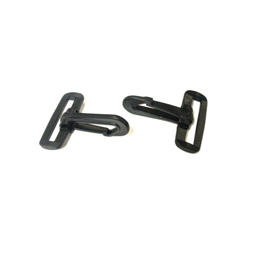 40mm Black Plastic Dog Clips Snap Clips For 40mm Webbing Straps Leads ...