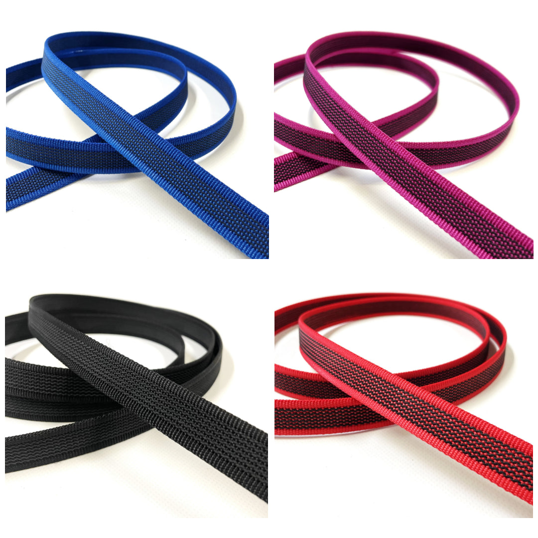 Polypropylene Webbing With Rubber Grip Tracer For Slip Resistance 16mm ...