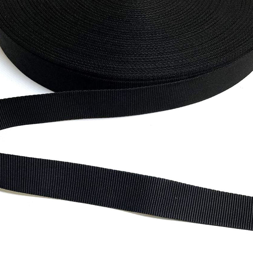 Black Binding Tape 20mm 22mm 25mm In Various Lengths For Webbing Strap ...