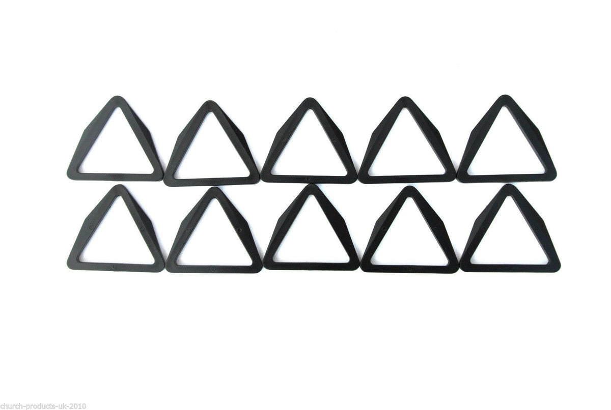 25mm 40mm 50mm Black Plastic Triangles For Webbing's Straps x5 x10 x25 ...